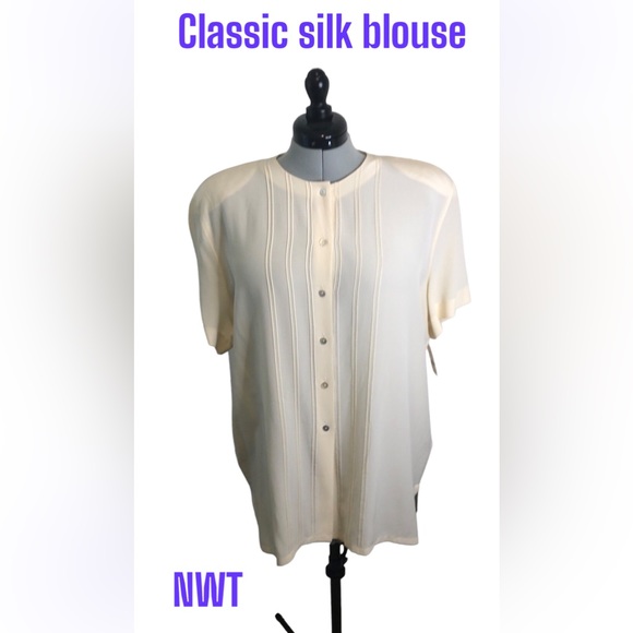 Rena Rowan | Tops | Vintage Rena Rowan Silk Blousevintage Nwt Deadstock ...